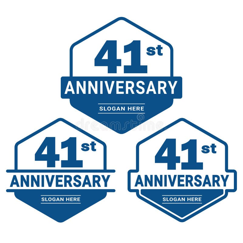 41 Years Anniversary Celebration Logotype. 41st Anniversary Logo ...