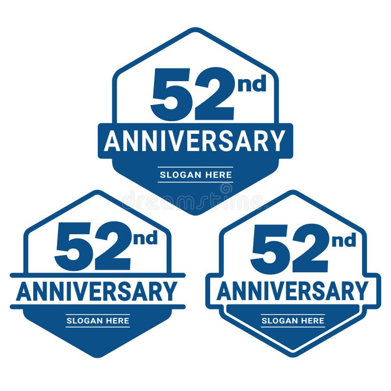 52 Years Anniversary Celebration Logotype. 52nd Anniversary Logo ...