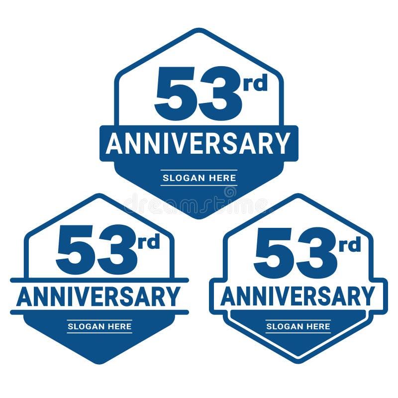 53 Years Anniversary Celebration Logotype. 53rd Anniversary Logo ...