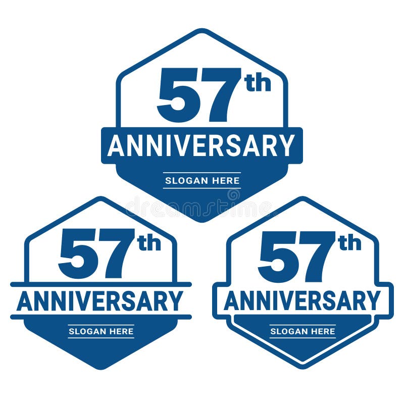 57 Years Anniversary Celebration Logotype. 57th Anniversary Logo ...