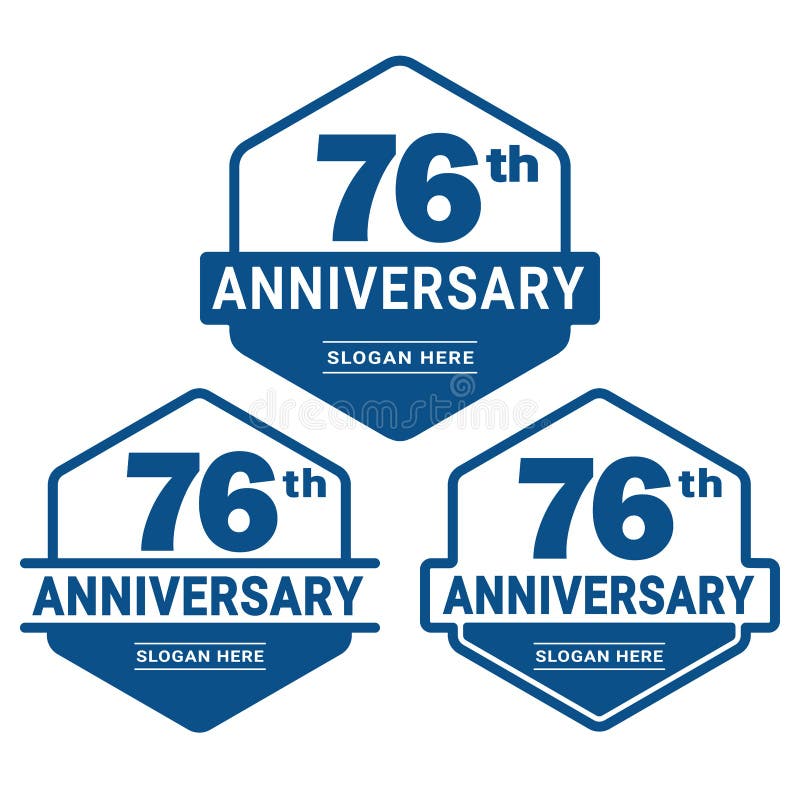 76 Years Anniversary Celebration Logotype. 76th Anniversary Logo ...