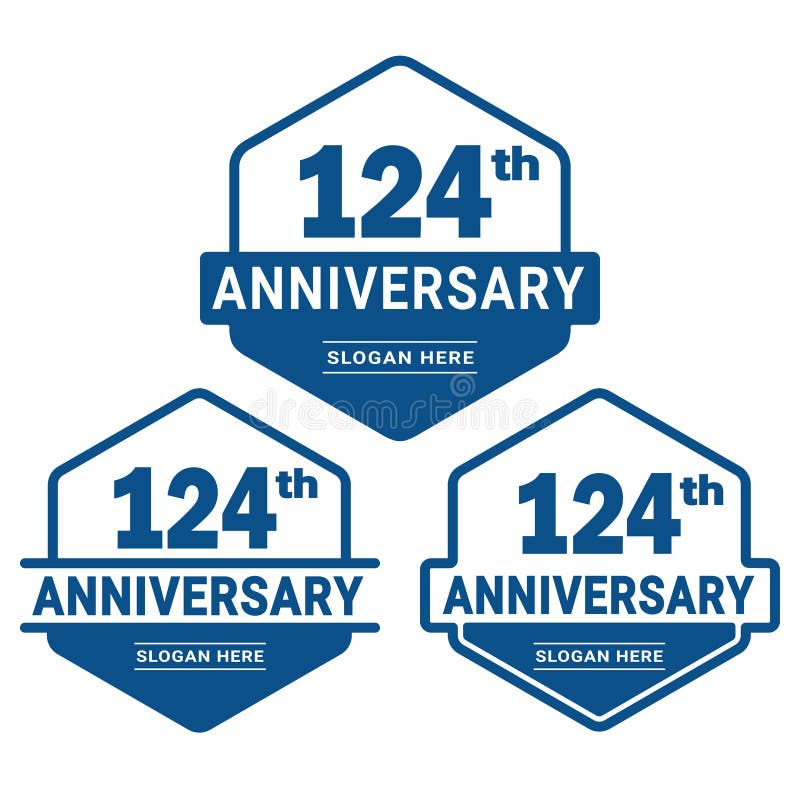 124 Years Anniversary Celebration Logotype. 124th Anniversary Logo ...