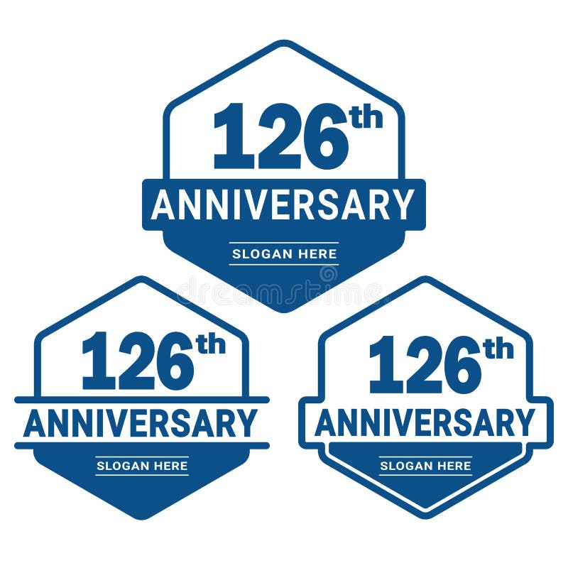 126 Years Anniversary Celebration Logotype. 126th Anniversary Logo ...