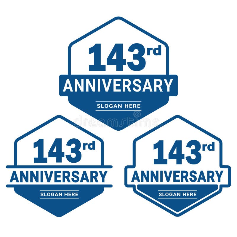 143 Years Anniversary Celebration Vector Template, 143 Number Logo ...