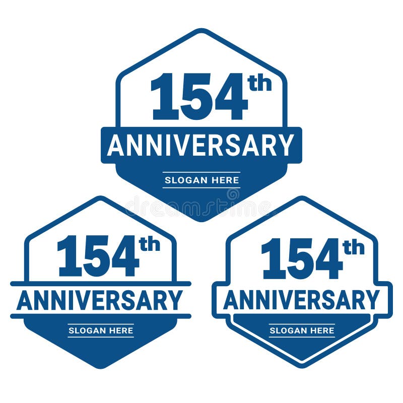 154 Years Anniversary Celebration Logotype. 154th Anniversary Logo ...
