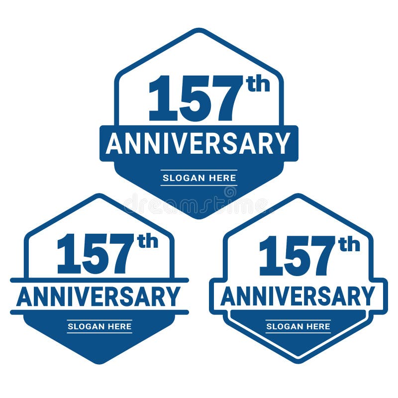157 Years Anniversary Celebration Logotype. 157th Anniversary Logo ...