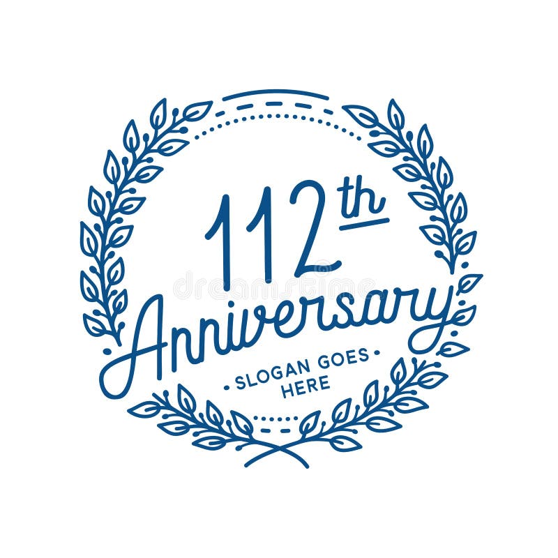 112 Years Anniversary Celebration with Laurel Wreath. 112th Anniversary ...