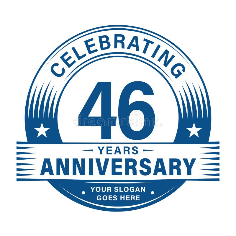 46 Years Anniversary Celebration Design Template. 46th Logo Vector ...