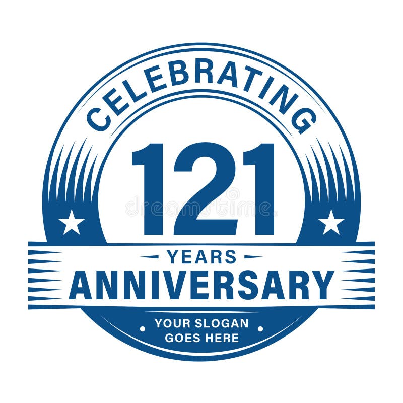 121 Years Anniversary Celebration Design Template. 121st Logo Vector ...