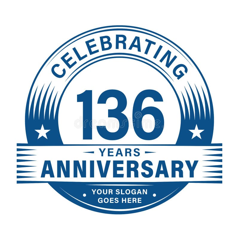 136 Years Anniversary Celebration Design Template. 136th Logo Vector ...