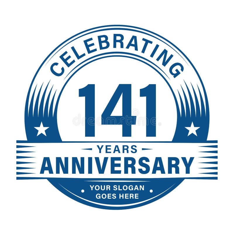 141 Years Anniversary Celebration Design Template. 141st Logo Vector ...