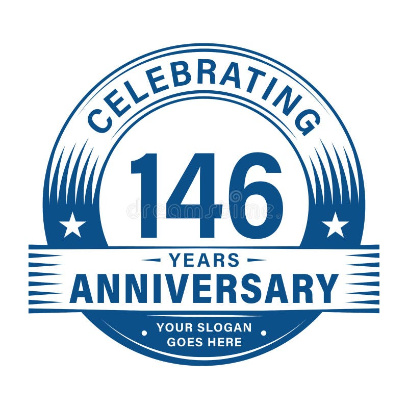 146 Years Anniversary Celebration Design Template. 146th Logo Vector ...