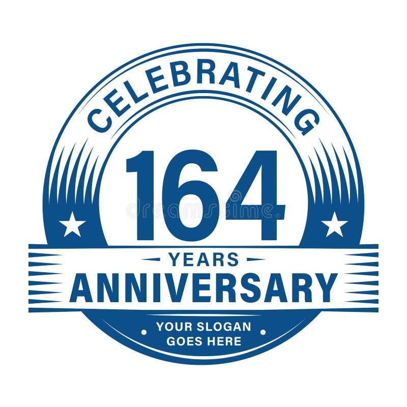 164 Years Anniversary Celebration Design Template. 164th Logo Vector ...