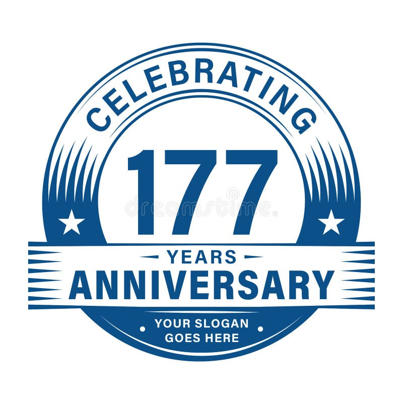 177 Years Anniversary Celebration Design Template. 177th Logo Vector ...