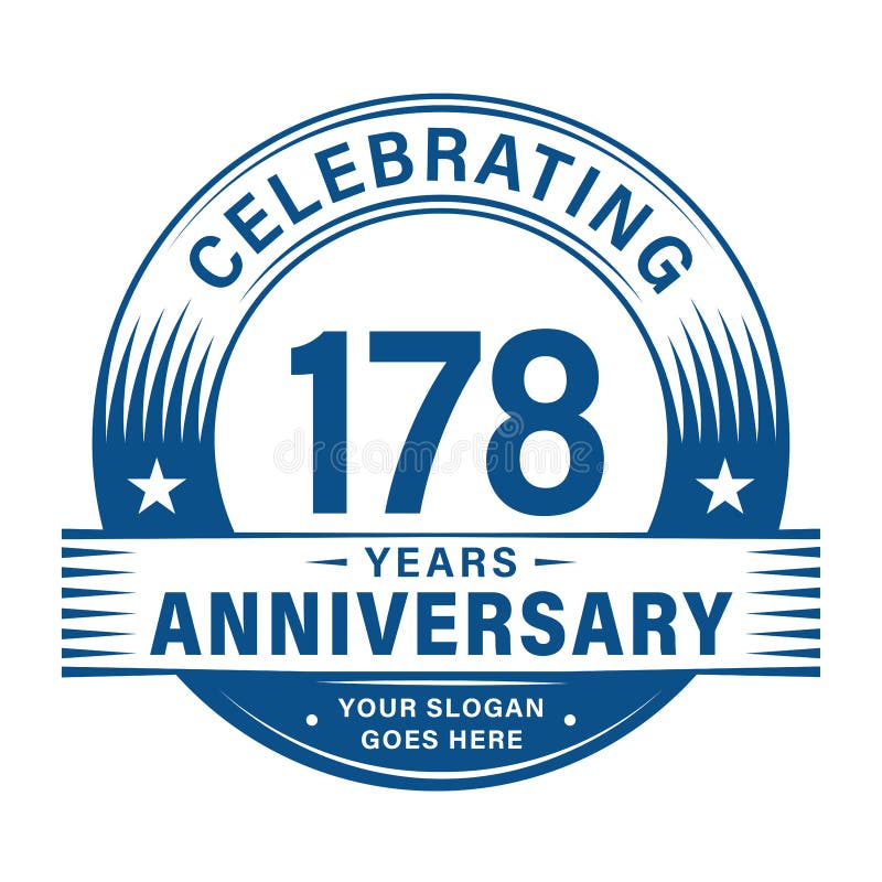178 Years Anniversary Celebration Design Template. 178th Logo Vector ...