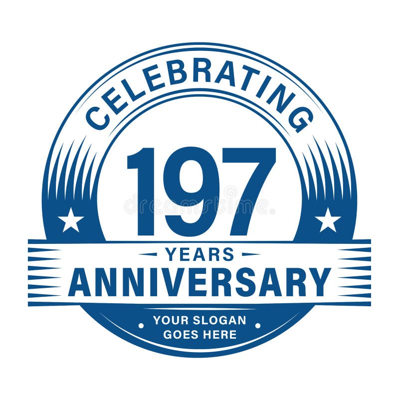 197 Years Anniversary Celebration Design Template. 197th Logo Vector ...