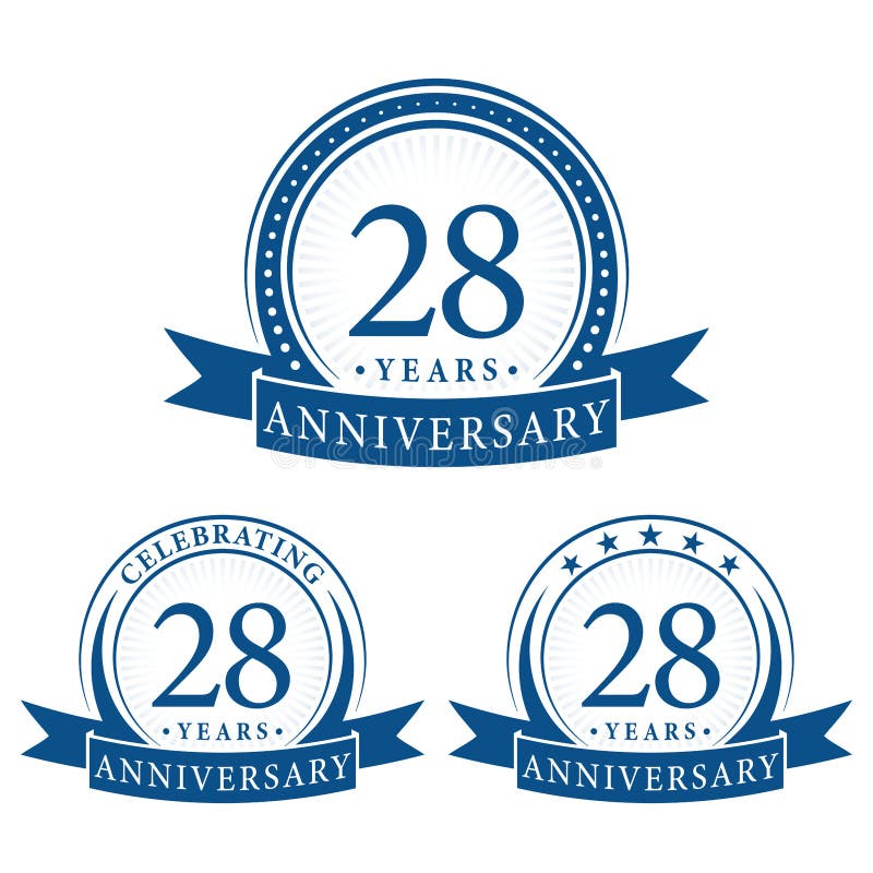28 Years Anniversary Celebration Logotype. 28th Anniversary Logo ...