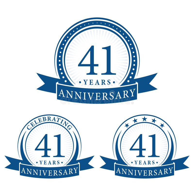 41 Years Anniversary Celebration Logotype. 41st Anniversary Logo ...