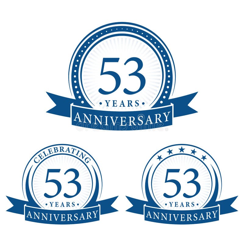 53 Years Anniversary Celebration Logotype. 53rd Anniversary Logo ...