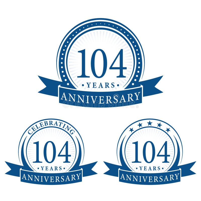 104 Years Anniversary Celebration Logotype. 104th Anniversary Logo ...