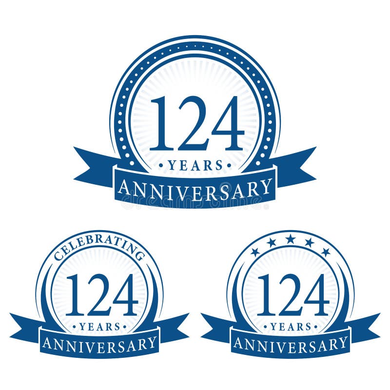124 Years Anniversary Celebration Logotype. 124th Anniversary Logo ...