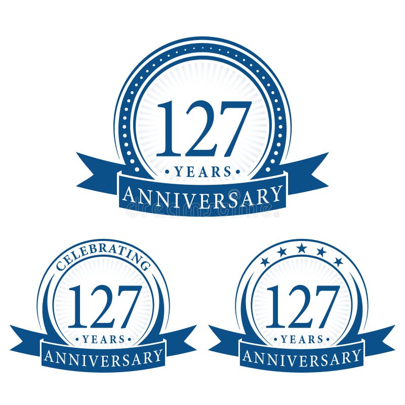 127 Years Anniversary Celebration Logotype. 127th Anniversary Logo ...
