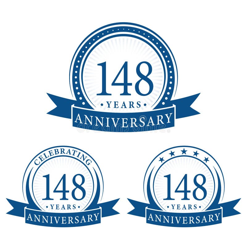 148 Years Anniversary Celebration Logotype. 148th Anniversary Logo ...