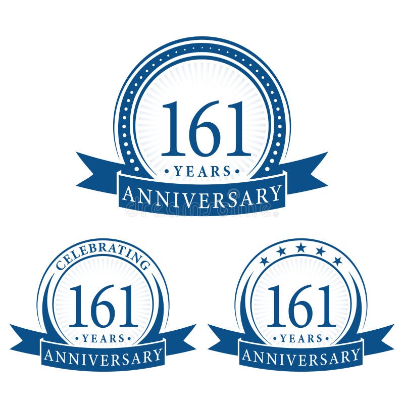 161 Years Anniversary Celebration Logotype. 161st Anniversary Logo ...