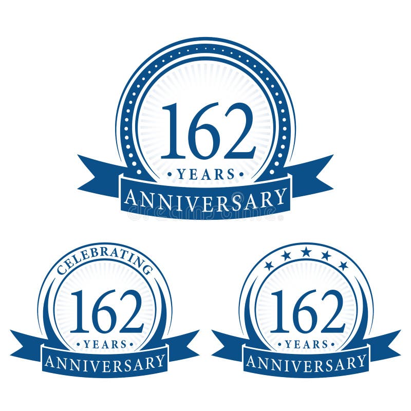 162 Years Anniversary Celebration Logotype. 162nd Anniversary Logo ...