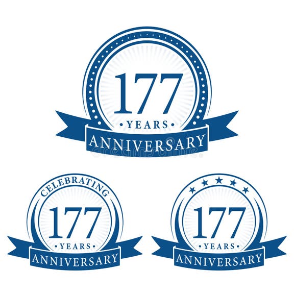 177 Years Anniversary Celebration Logotype. 177th Anniversary Logo ...