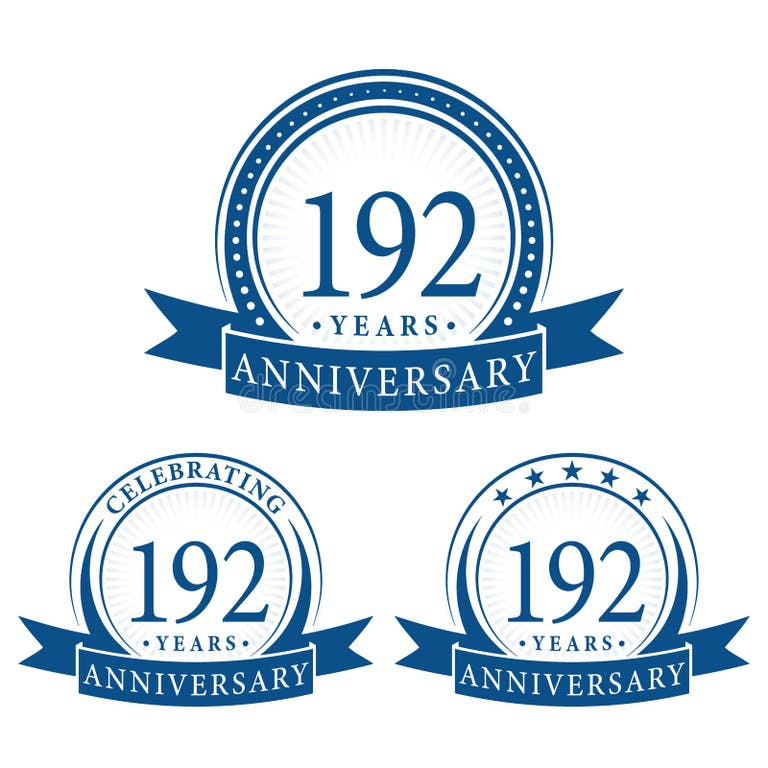 192 Years Anniversary Celebration Logotype. 192nd Anniversary Logo ...