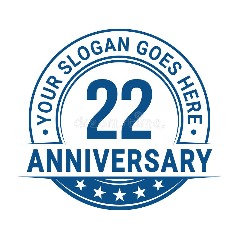 22 Years Anniversary. 22nd Anniversary Logo Design Template. Vector and ...