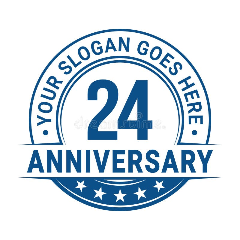 24 Years Anniversary. 24th Anniversary Logo Design Template. Vector and ...