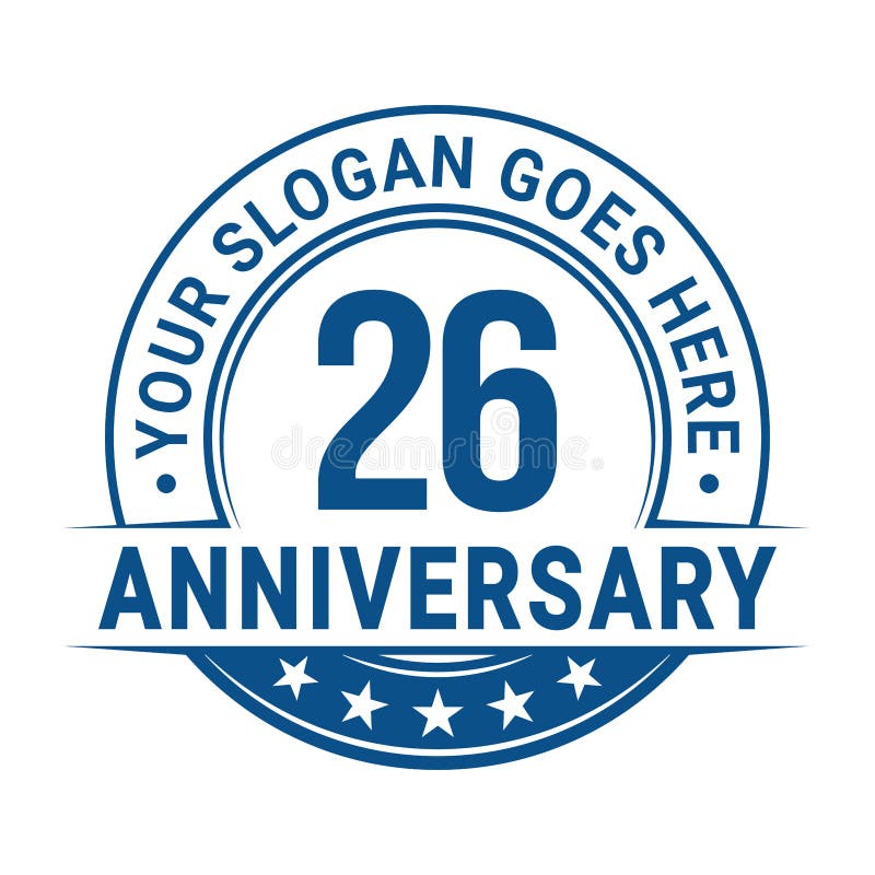 26 Years Anniversary. 26th Anniversary Logo Design Template. Vector and ...