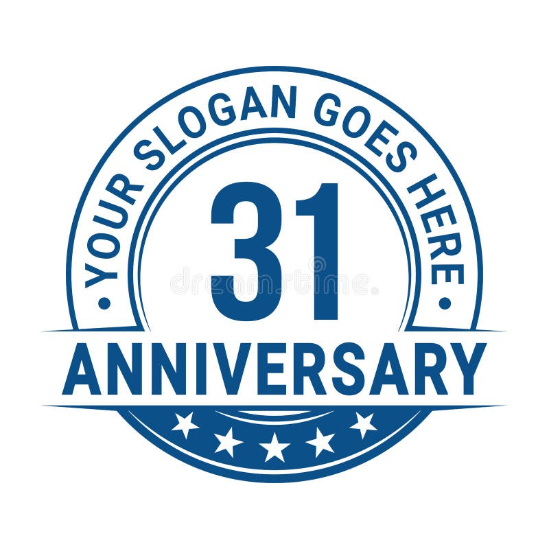 31 Years Anniversary. 31st Anniversary Logo Design Template. Vector and ...