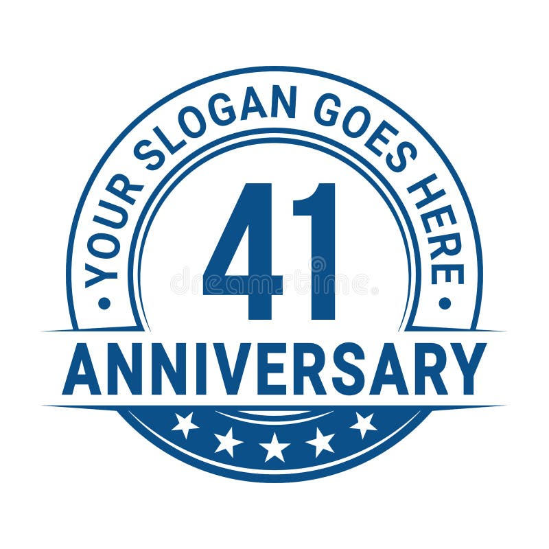 41 Years Anniversary. 41st Anniversary Logo Design Template. Vector and ...