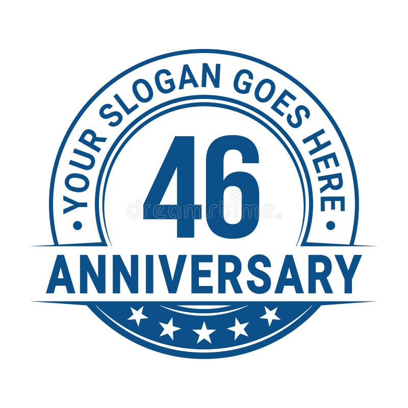 46 Years Anniversary. 46th Anniversary Logo Design Template. Vector and ...