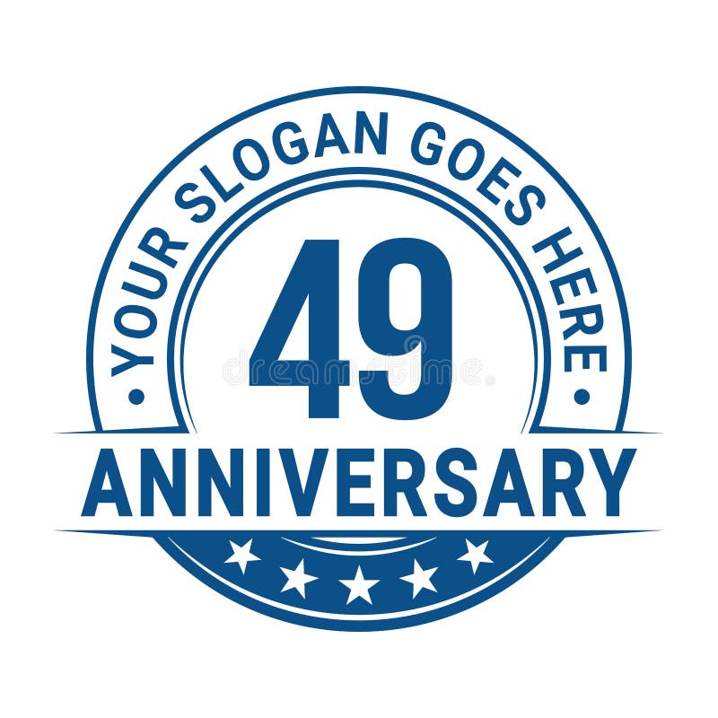 49 Years Anniversary. 49th Anniversary Logo Design Template. Vector and ...