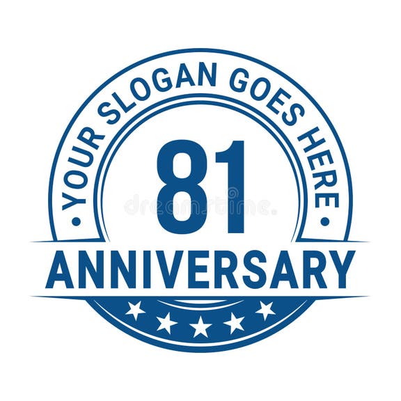 81 Years Anniversary. 81st Anniversary Logo Design Template. Vector and ...