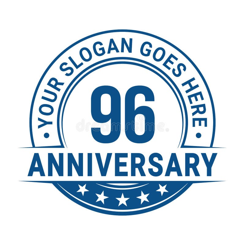 96 Years Anniversary. 96th Anniversary Logo Design Template. Vector and ...