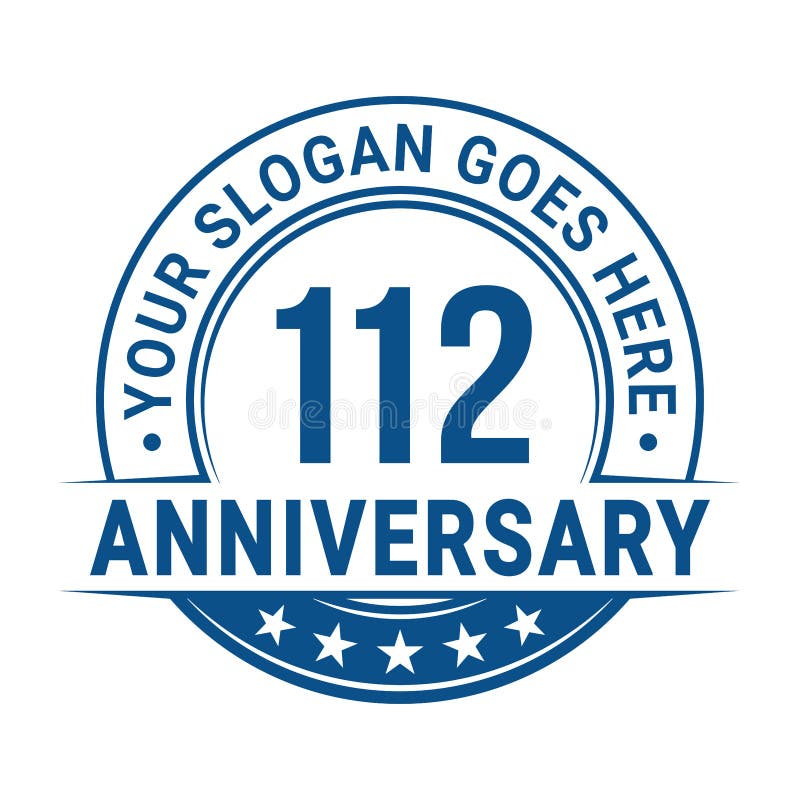 112 Years Anniversary. 112th Anniversary Logo Design Template. Vector ...