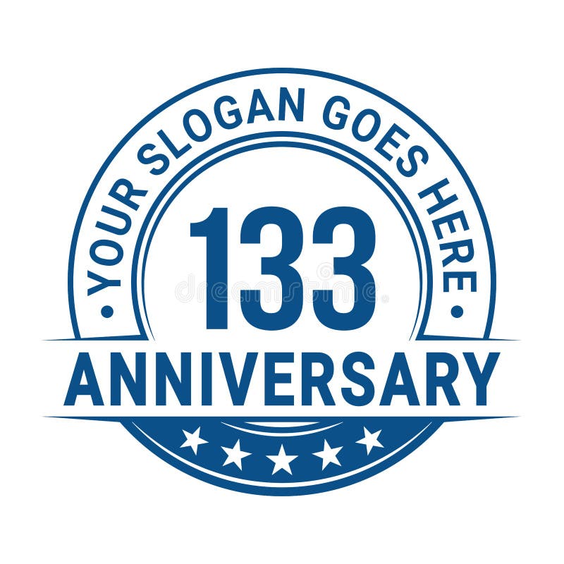 133 Years Anniversary. 133rd Anniversary Logo Design Template. Vector ...
