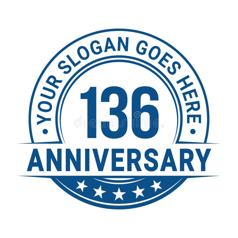 136 Years Anniversary. 136th Anniversary Logo Design Template. Vector ...