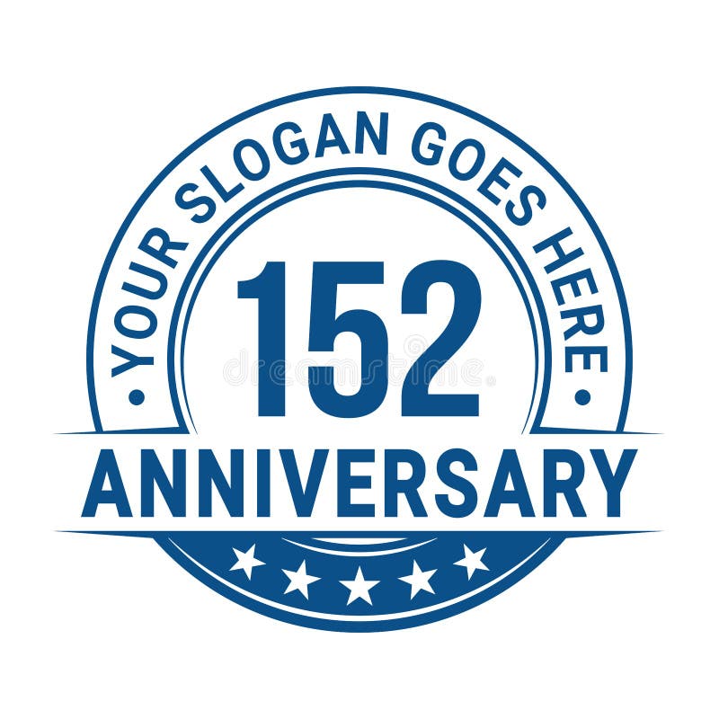 152 Years Anniversary. 152nd Anniversary Logo Design Template. Vector ...