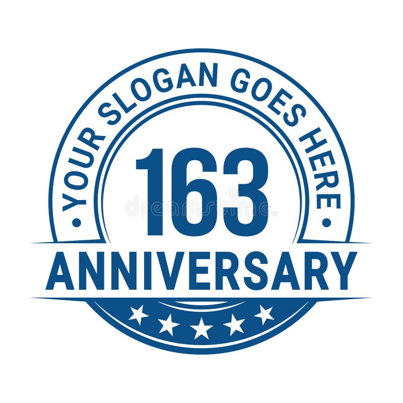 163 Years Anniversary. 163rd Anniversary Logo Design Template. Vector ...