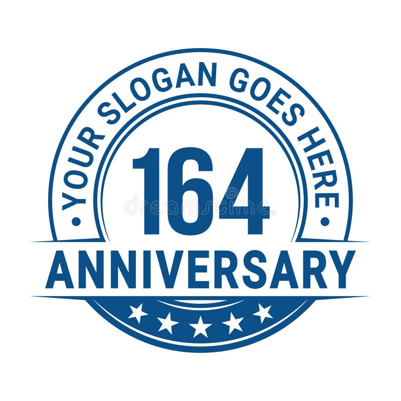 164 Years Anniversary. 164th Anniversary Logo Design Template. Vector ...