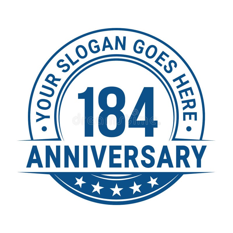 184 Years Anniversary. 184th Anniversary Logo Design Template. Vector ...