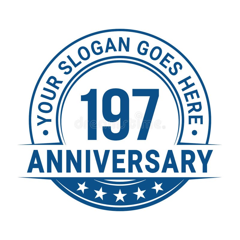 197 Years Anniversary. 197th Anniversary Logo Design Template. Vector ...