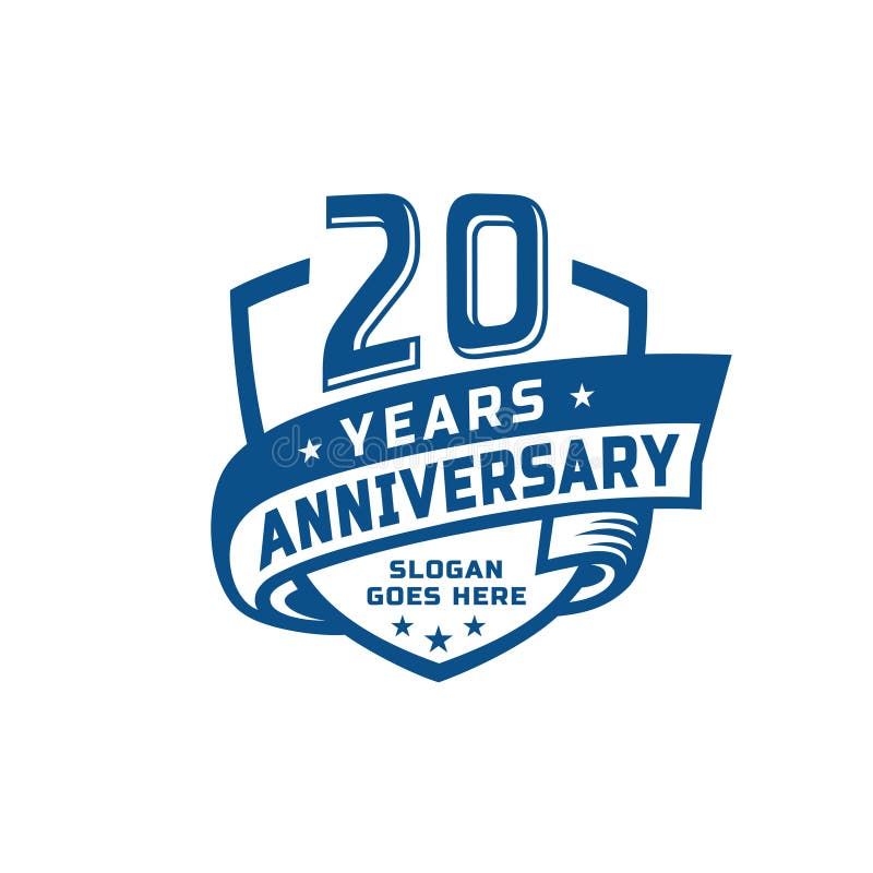 20 Years Anniversary Celebration Design Template. 20th Anniversary Logo ...