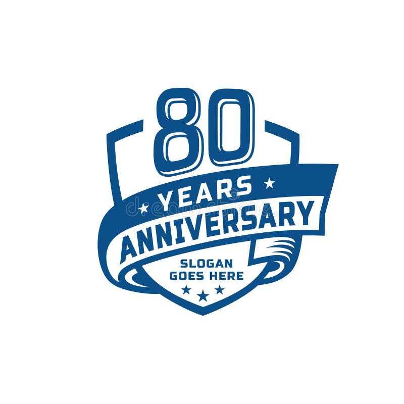80 Years Anniversary Celebration Design Template. 80th Anniversary Logo ...